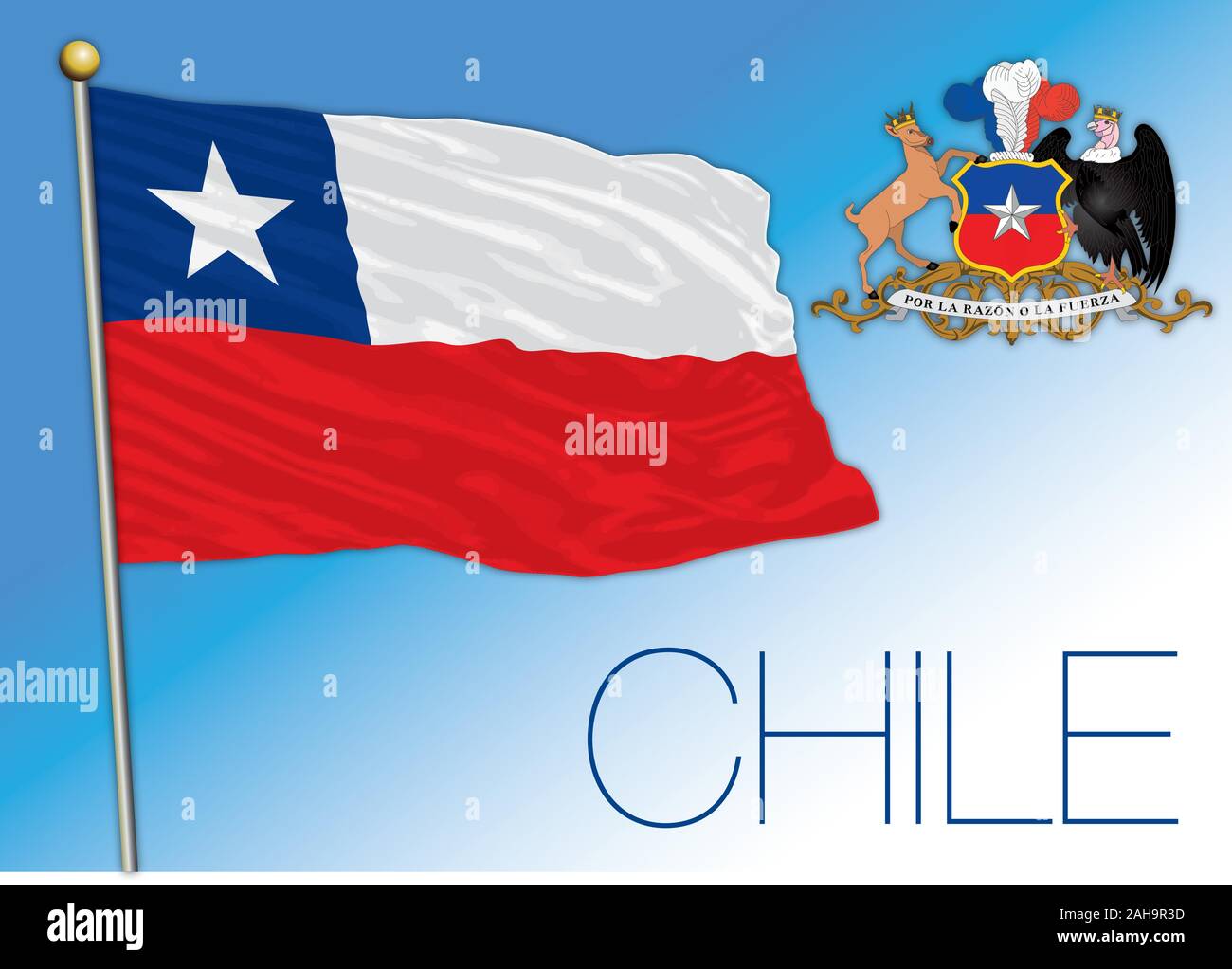 Cuáles son las banderas chilenas que incluyen el escudo nacional